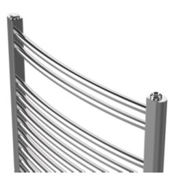 Blyss 500mm x 550mm 600BTU Chrome Curved Towel Radiator - Screwfix