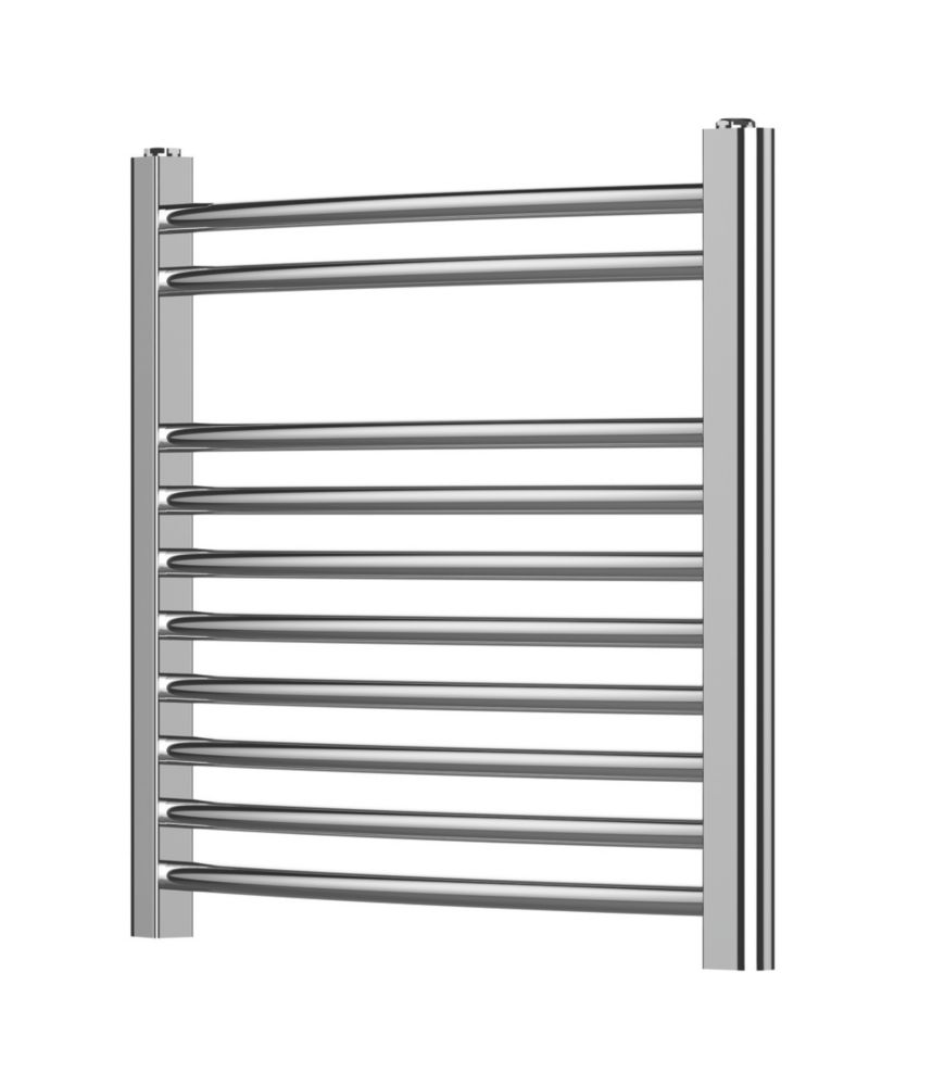 Blyss 500mm x 550mm 600BTU Chrome Curved Towel Radiator - Screwfix