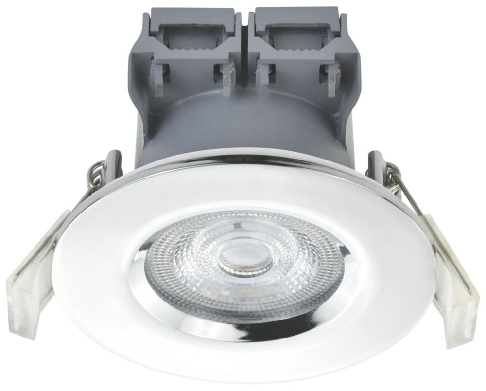 LAP Fixed LED Downlight Chrome 4.5W 420lm - Screwfix