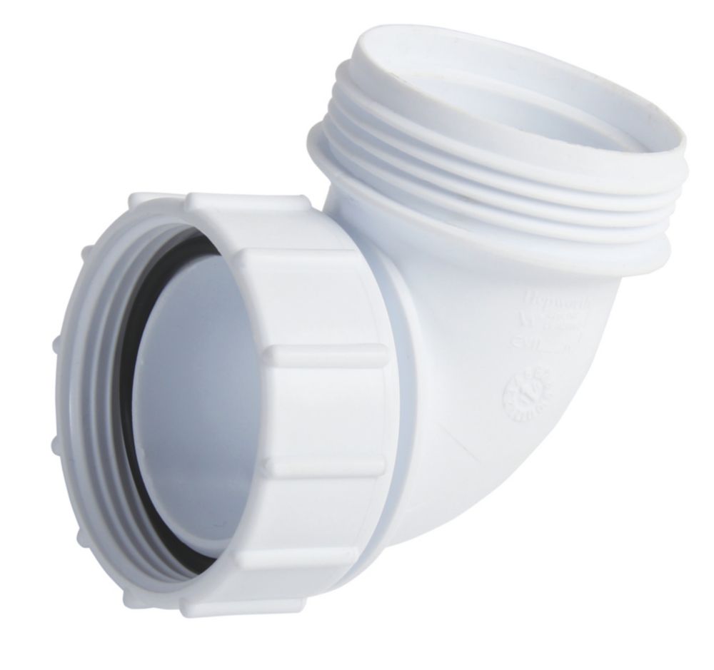 Wavin HepVo Universal Compression PP Knuckle Waste Valve Adaptor White ...