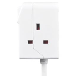 Masterplug 13A 3-Gang Switched Surge-Protected Extension Lead White 2m ...