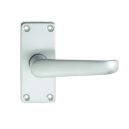 Union Swallow Door Handle Pair Satin Aluminium - Screwfix