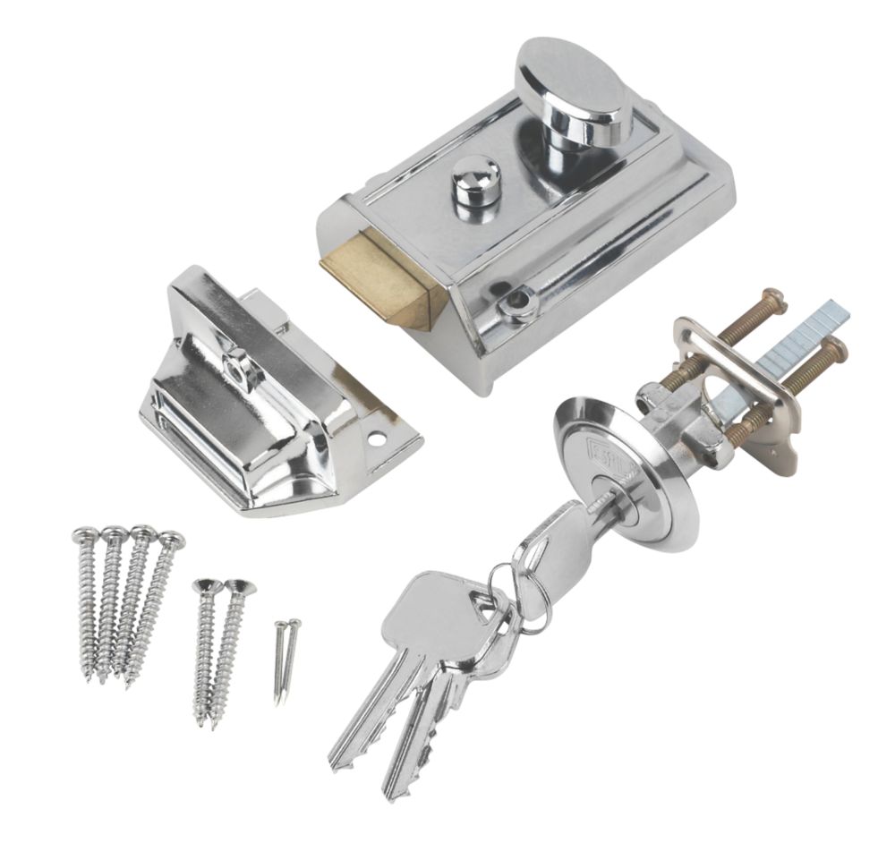 Smith & Locke Traditional Night Latch Polished Chrome 60mm Backset ...