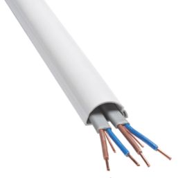 D-Line PVC White Mini Trunking 30mm x 15mm x 2m - Screwfix