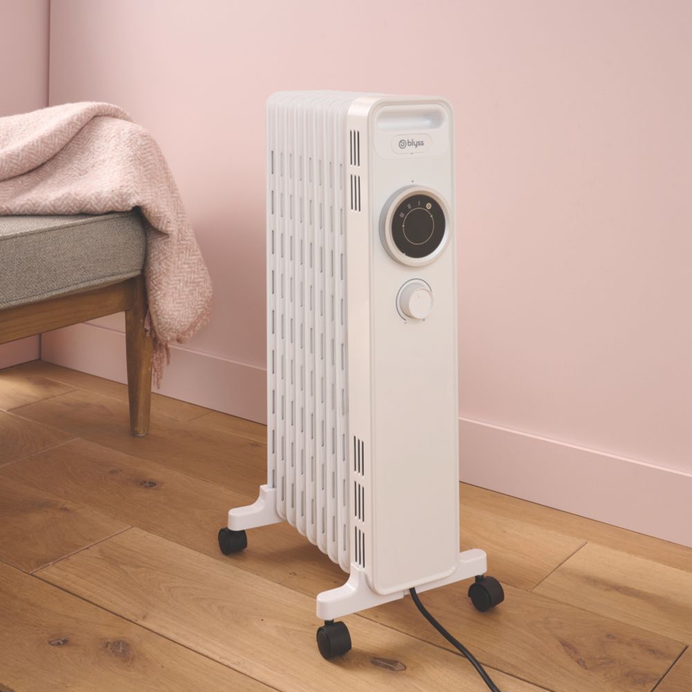 Blyss NY2009-24M 2000W Electric Portable Oil-Filled Radiator White ...