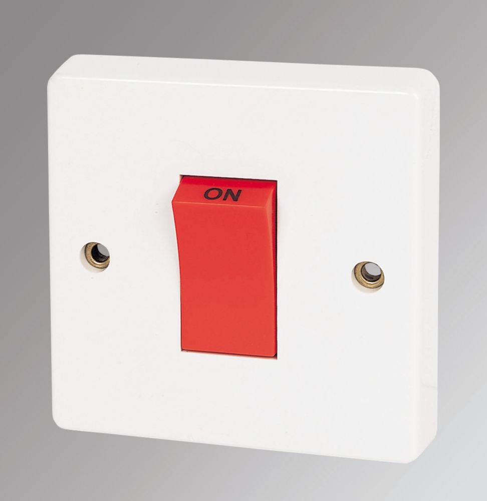 Crabtree Capital 45A 1-Gang DP Cooker Switch White - Screwfix Crabtree Capital 45A 1-Gang DP Cooker Switch White - Screwfix