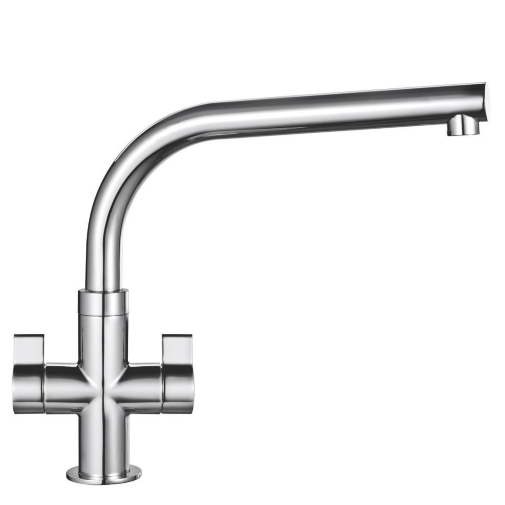 Franke Sion Dual-Lever Mono Mixer Kitchen Tap Chrome - Screwfix