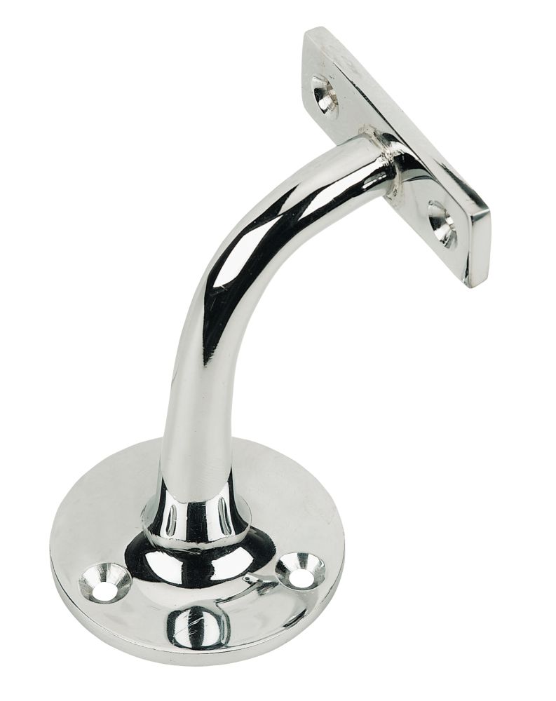 Essentials Handrail Bracket Polished Chrome 65mm - Screwfix