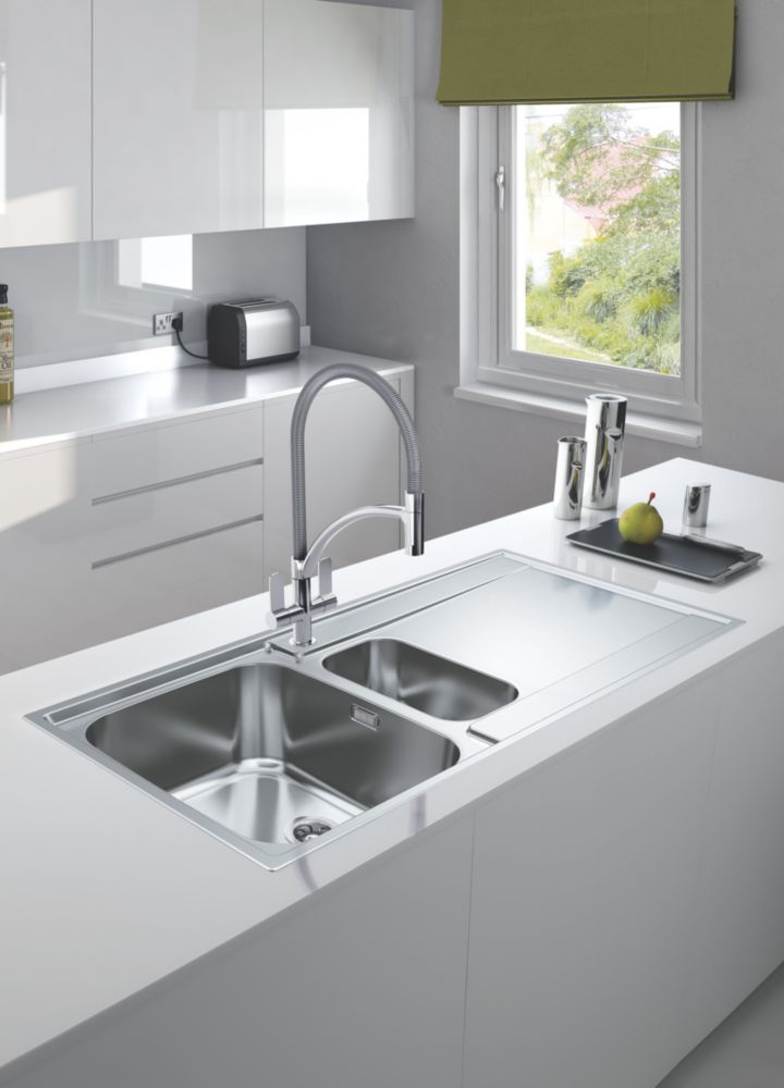 Franke Maris Slim Top 1.5 Bowl Stainless Steel Inset Kitchen Sink ...