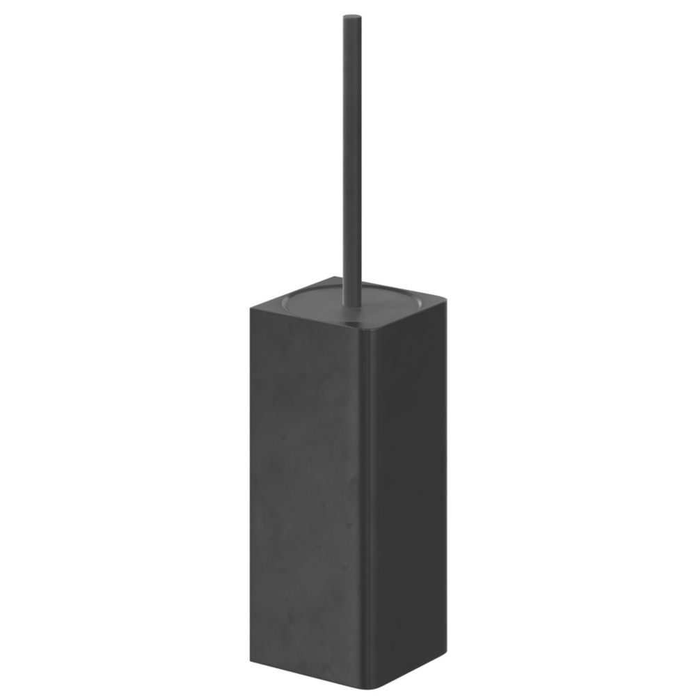 Elland Toilet Brush & Holder Black - Screwfix