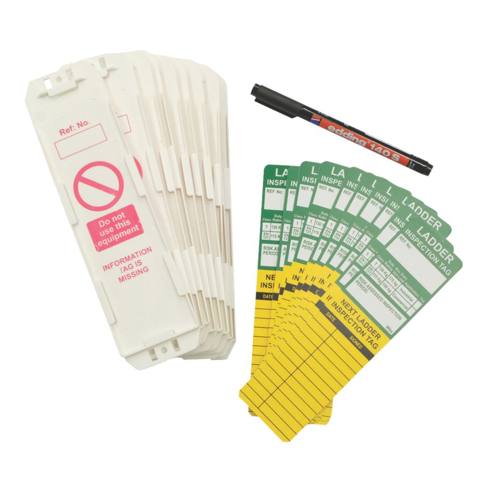 Ladder Tag Kit | Safety Signs | Screwfix.ie