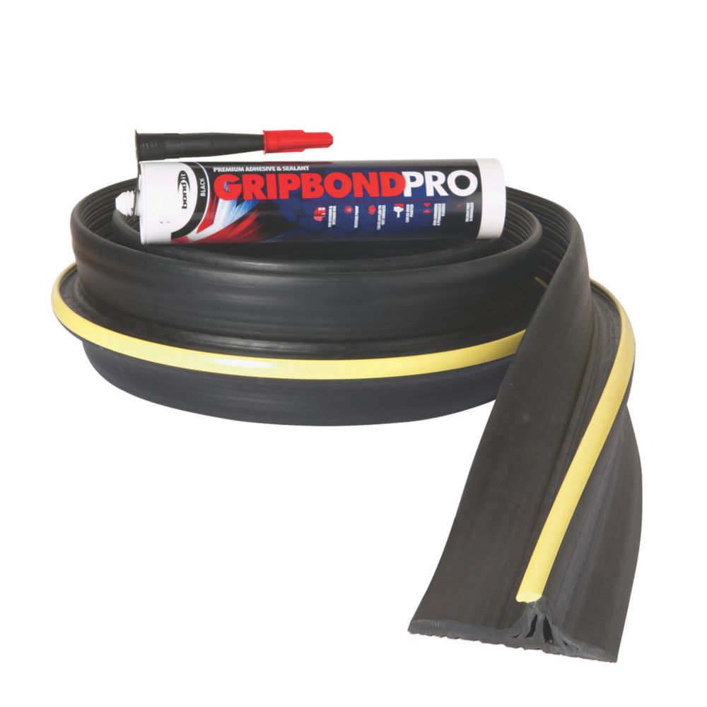 Stormguard Garage HD Threshold Seal Black 2.515m - Screwfix