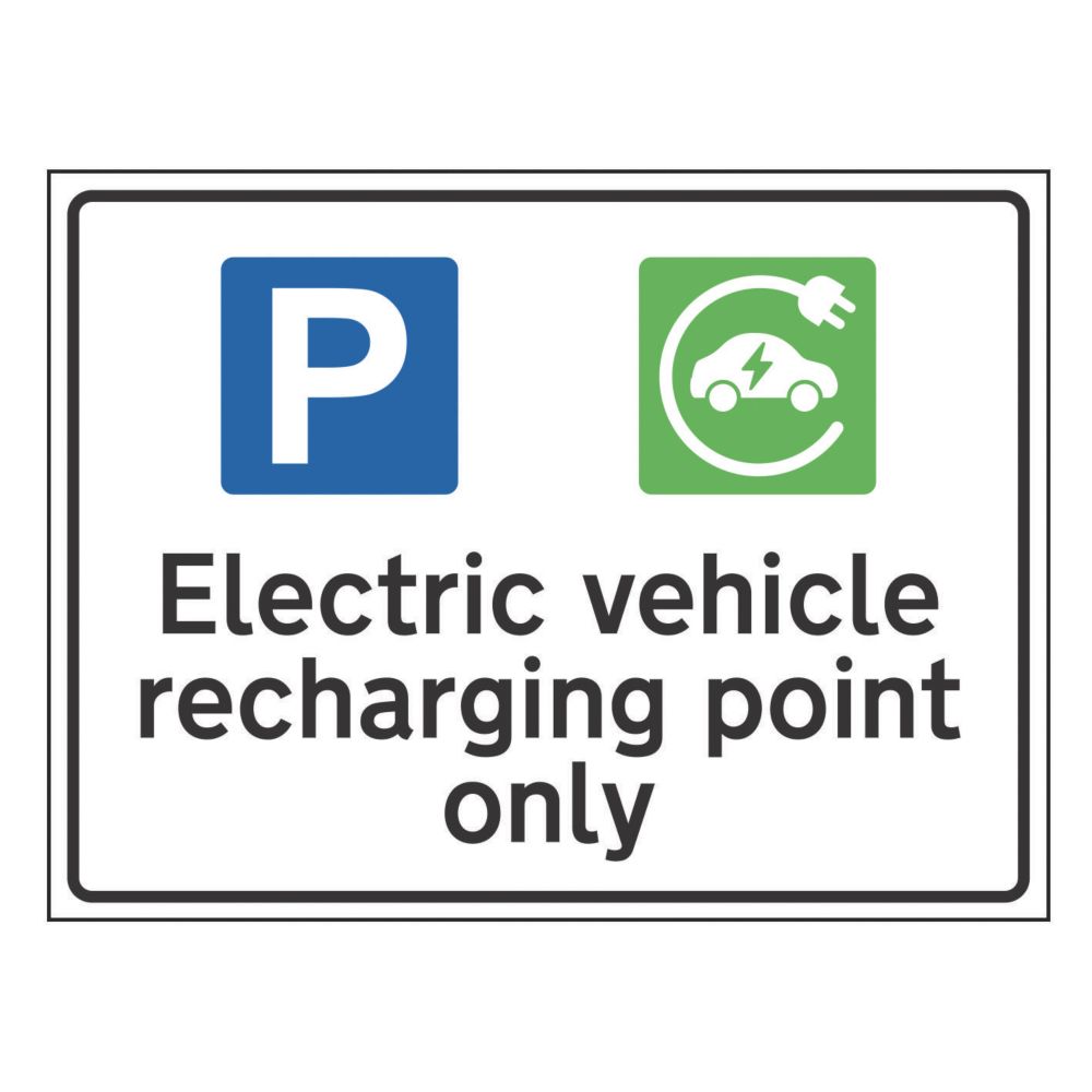 Essentials Charging Sign 400mm x 300mm - Screwfix