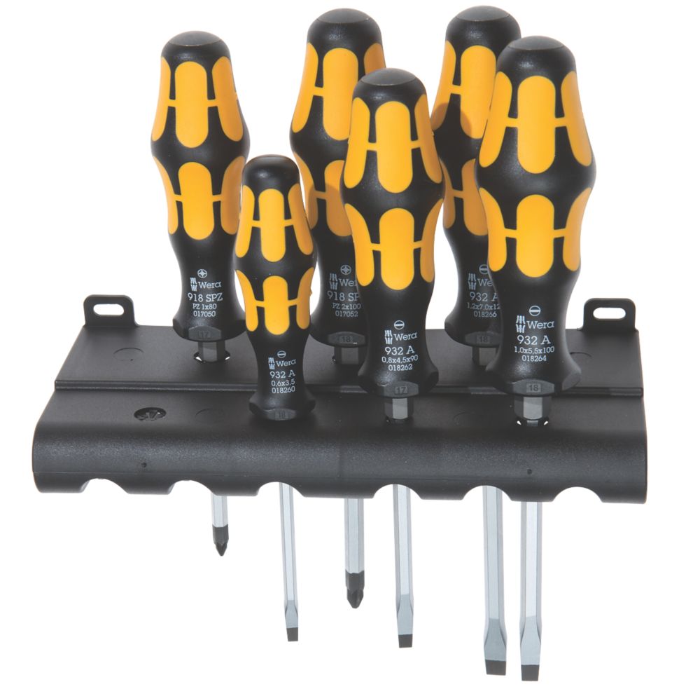 Wera Kraftform Plus Mixed Chisel Chiseldriver Set 6 Pieces - Screwfix