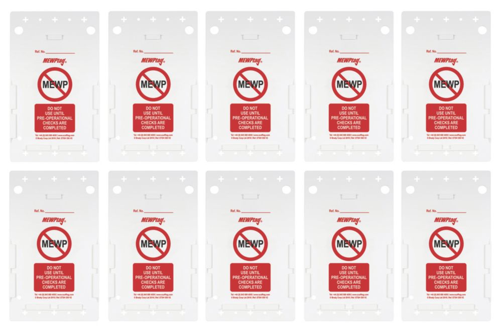 Scafftag MEWP Tag Holder 10 Pack - Screwfix