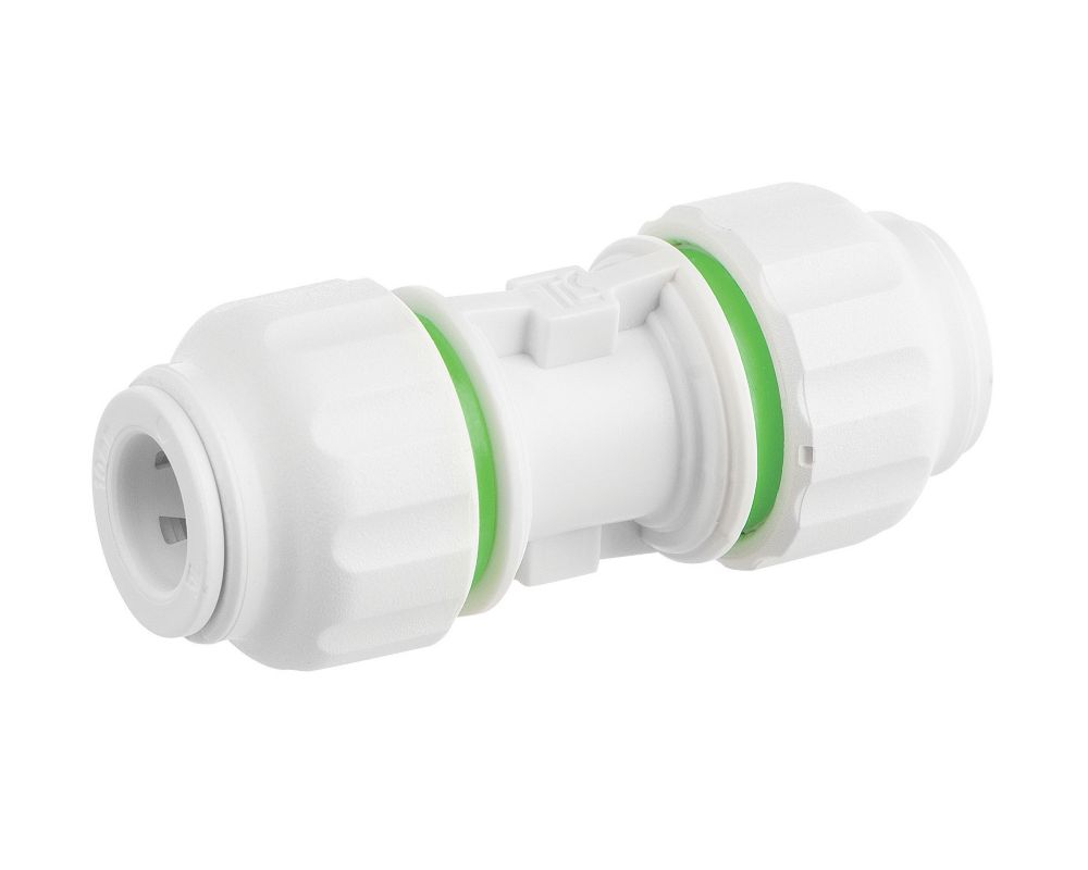 Flomasta Twistloc Plastic Push-Fit Equal Straight Couplers 10mm 5 Pack ...