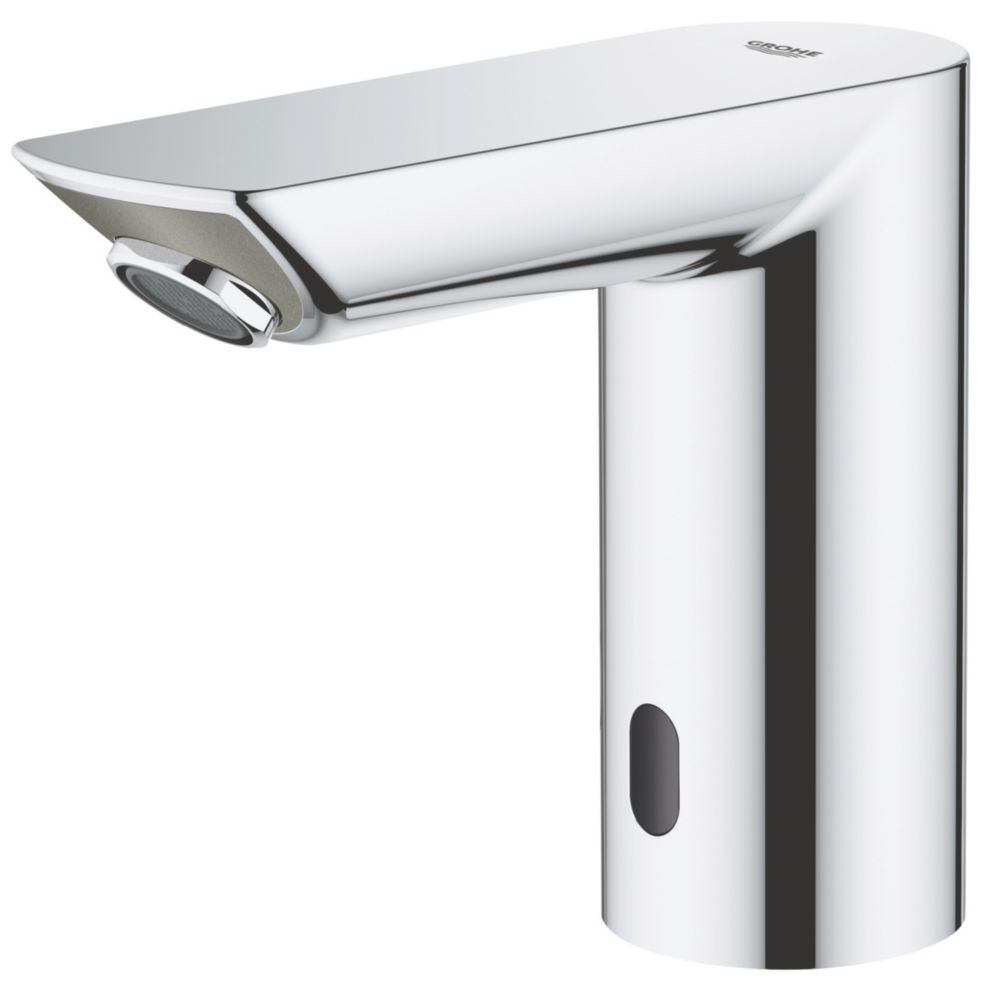 Grohe Bau Cosmopolitan E Battery-Powered 123mm Chrome Mono Basin Mixer ...