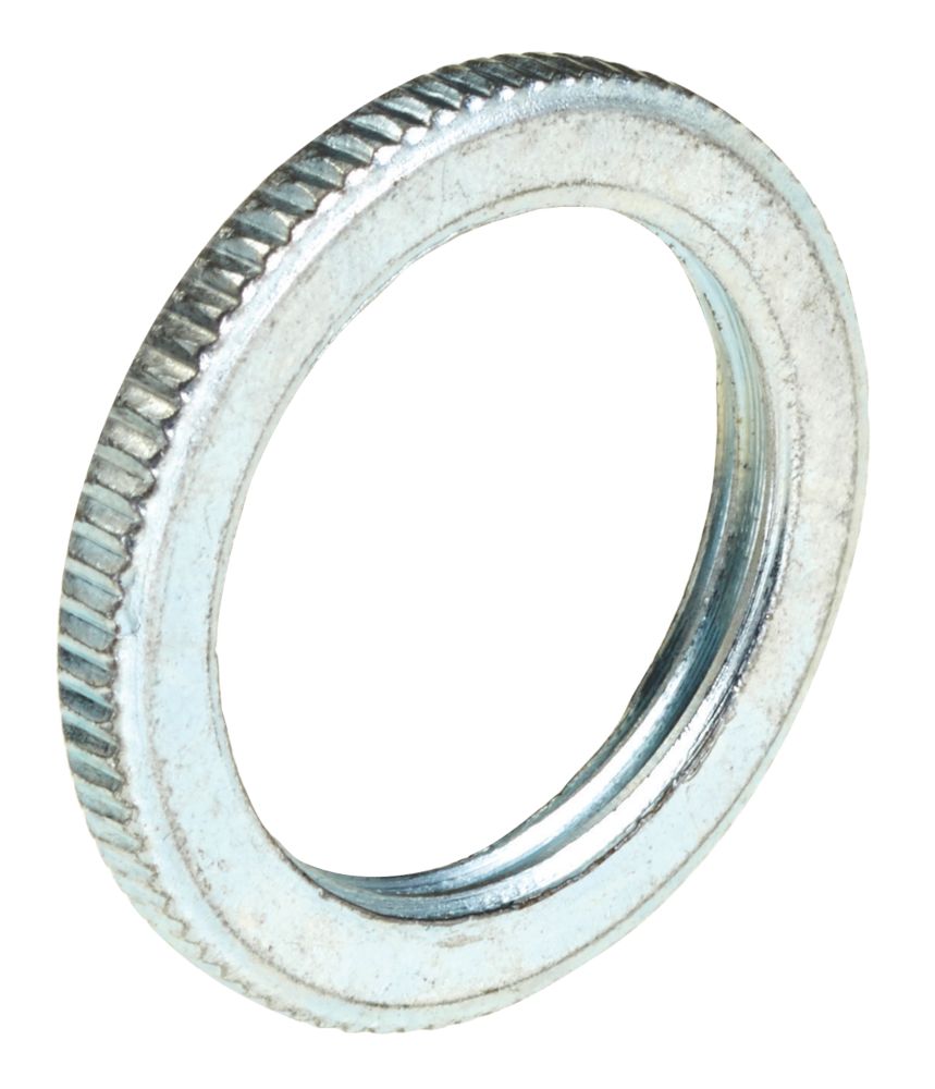 Deta Bright Zinc-Plated Milled-Edge Lock Rings 25mm 10 Pack - Screwfix