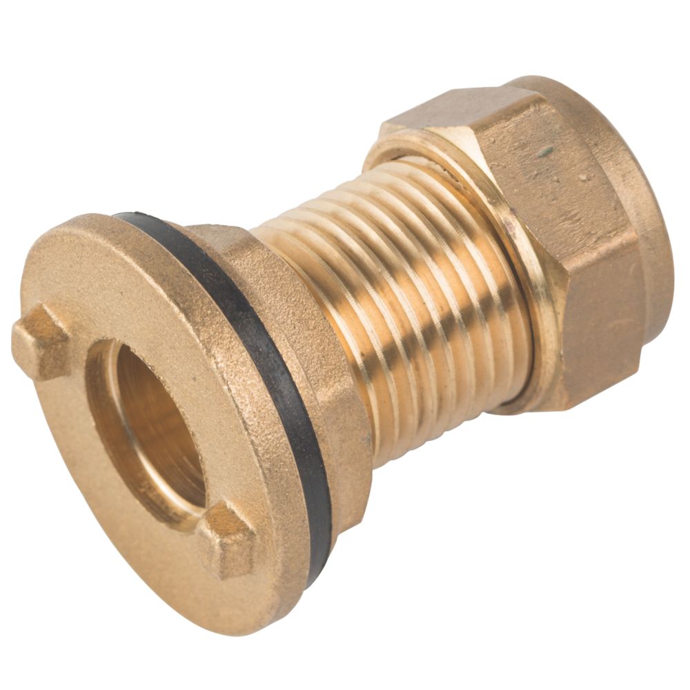 Midbrass Brass Compression Tank Connector 1/2" - Screwfix