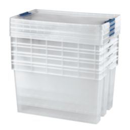 Deep plastic storage boxes store
