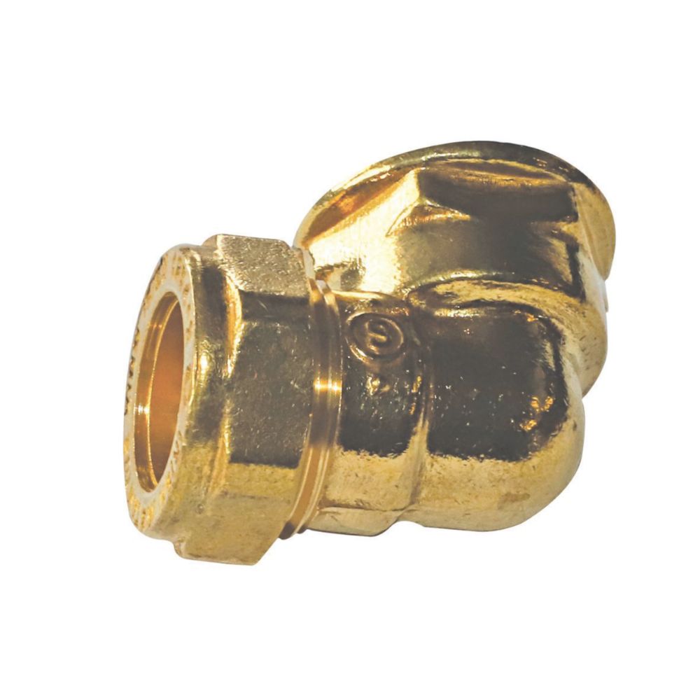 Instantor Brass Compression Adapting 90° Female Elbow 1" x 1" - Screwfix