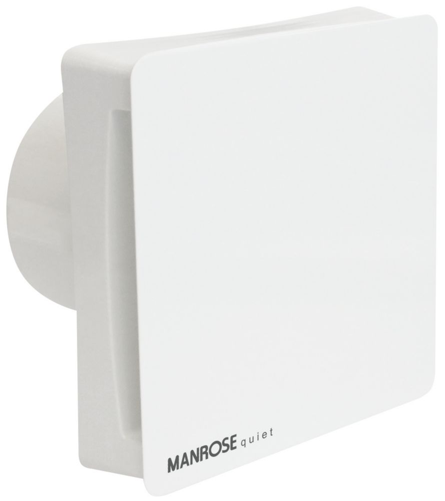 Manrose CQF100S 100mm (4") Axial Bathroom Extractor Fan White 240V ...