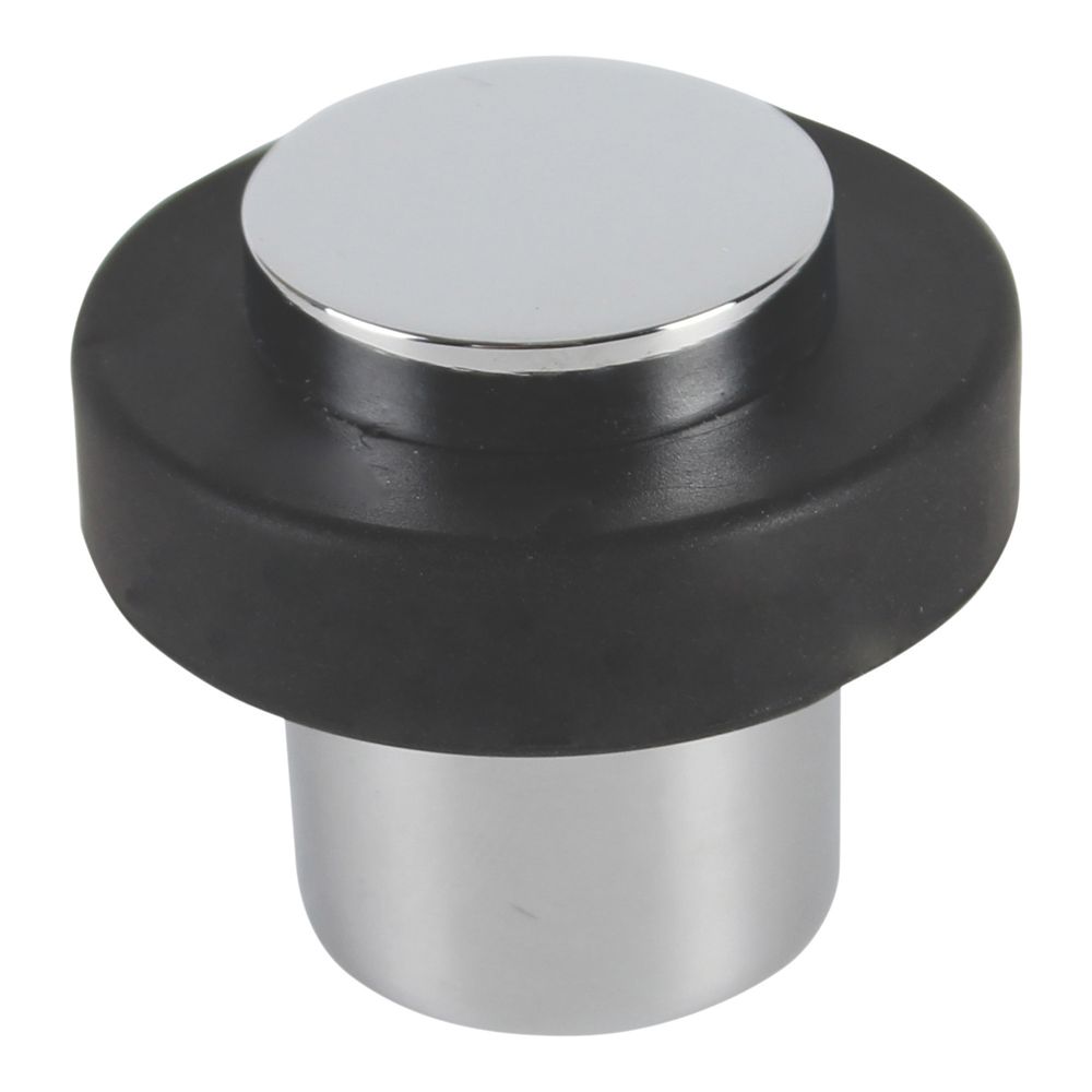 Smith & Locke Cylindrical Door Stop 50 x 43.5mm Polished Chrome - Screwfix