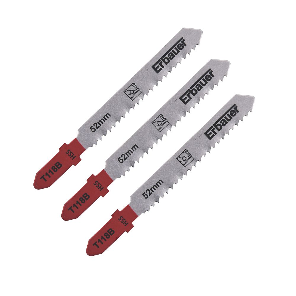 Erbauer Metal Jigsaw Blades 75mm 3 Piece Set - Screwfix