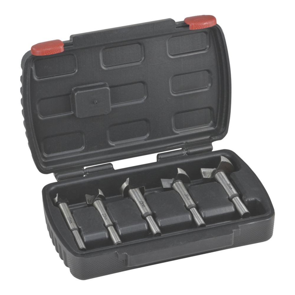 Titan Straight Shank Forstner Wood Drill Bits 5 Piece Set - Screwfix