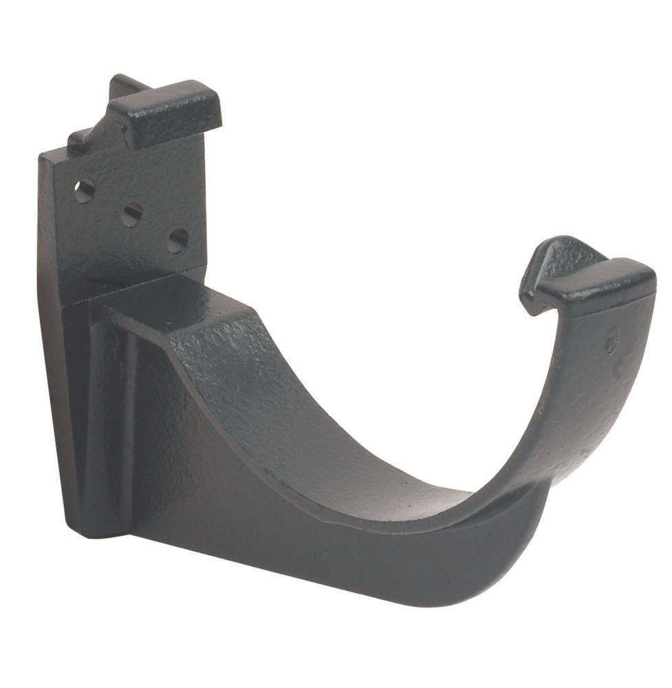 FloPlast Cast Iron Effect uPVC Round Fascia Brackets Black 112mm 10 ...