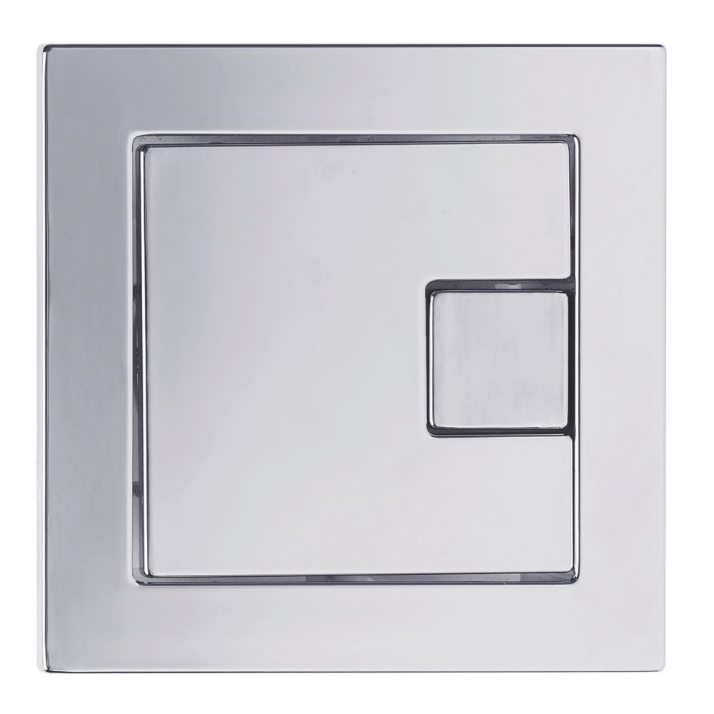Square Dual-Flush Flushing Button Chrome - Screwfix