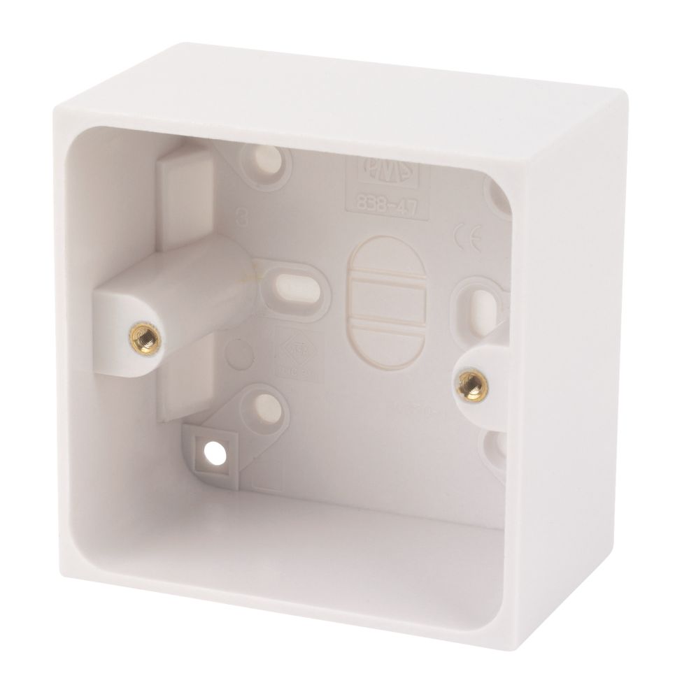1G Moulded Box 47mm | Back Boxes | Screwfix.ie