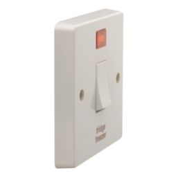 Crabtree Capital 20A 1-Gang DP Fridge Freezer Switch White with Neon ...