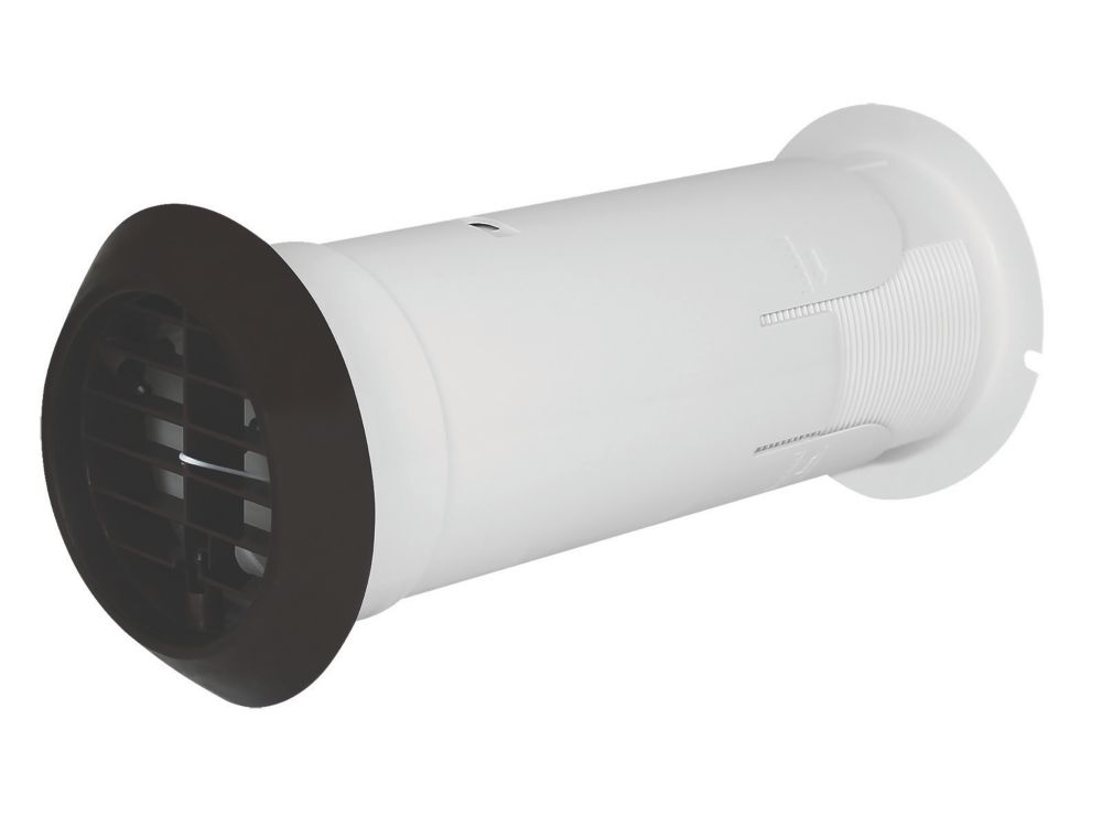 Manrose Internal Fit Wall Kit with Backdraft Shutter 117mm - Screwfix