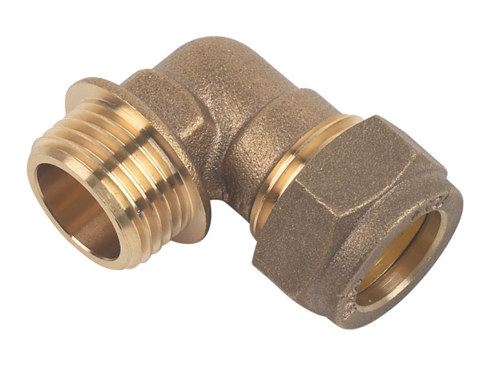 Compression Adapting 90° Male Elbow 15mm x ½" | Pipe Fittings | Screwfix.ie