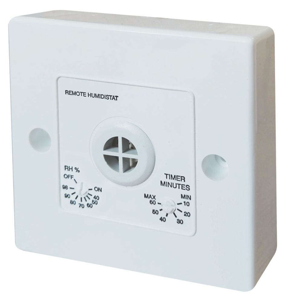 Manrose 1361 Remote Bathroom Fan Humidity Control with Timer - Screwfix