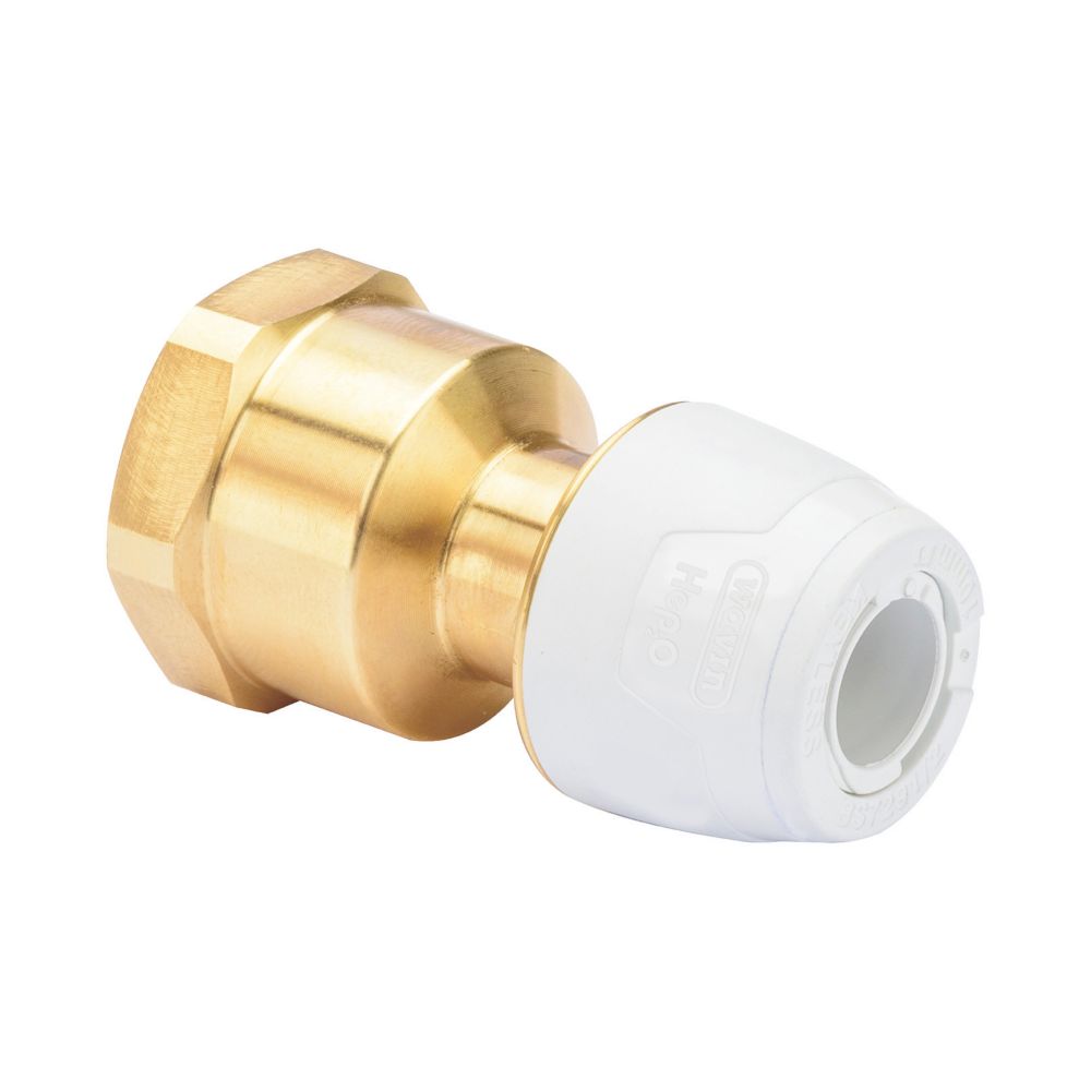 Hep2O Plastic Push-Fit Adapting Keyless Female Coupler 10mm x 1/2 ...