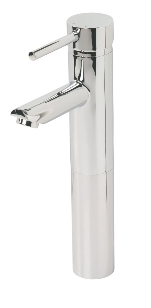 Swirl Essential Bathroom Basin Tall Mono Mixer Tap with Clicker Waste ...