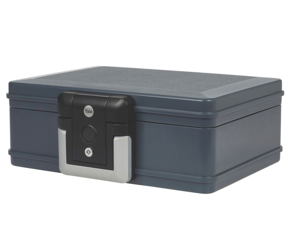 Yale 4Ltr Water-Resistant Fire Chest Small 354mm x 255mm x 145mm - Screwfix