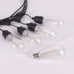 TCP ST64 10m Outdoor LED Warm White Garden Festoon Lights 10W 40lm ...