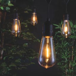 TCP ST64 10m Outdoor LED Warm White Garden Festoon Lights 10W 40lm ...