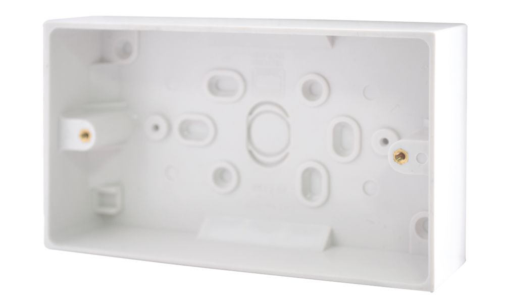 British General 900 Series 2-Gang Surface Pattress Back Box 30mm - Screwfix