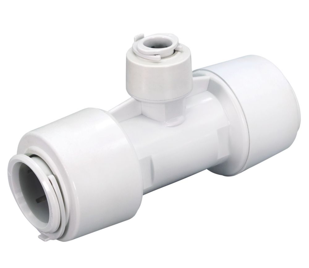 FloPlast FloFit+ Plastic Push-Fit Reducing Tee 22mm x 22mm x 10mm - Screwfix