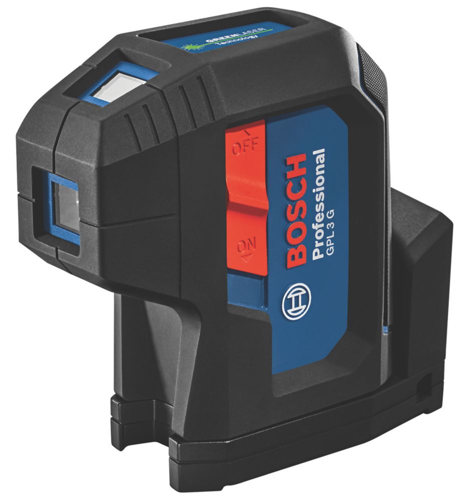 Bosch GPL 3 G Green Self-Levelling Spot Point Laser - Screwfix