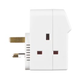 Masterplug 13A Fused 3-Way Multi Socket Adaptor + 2.1A 2-Outlet Type A ...