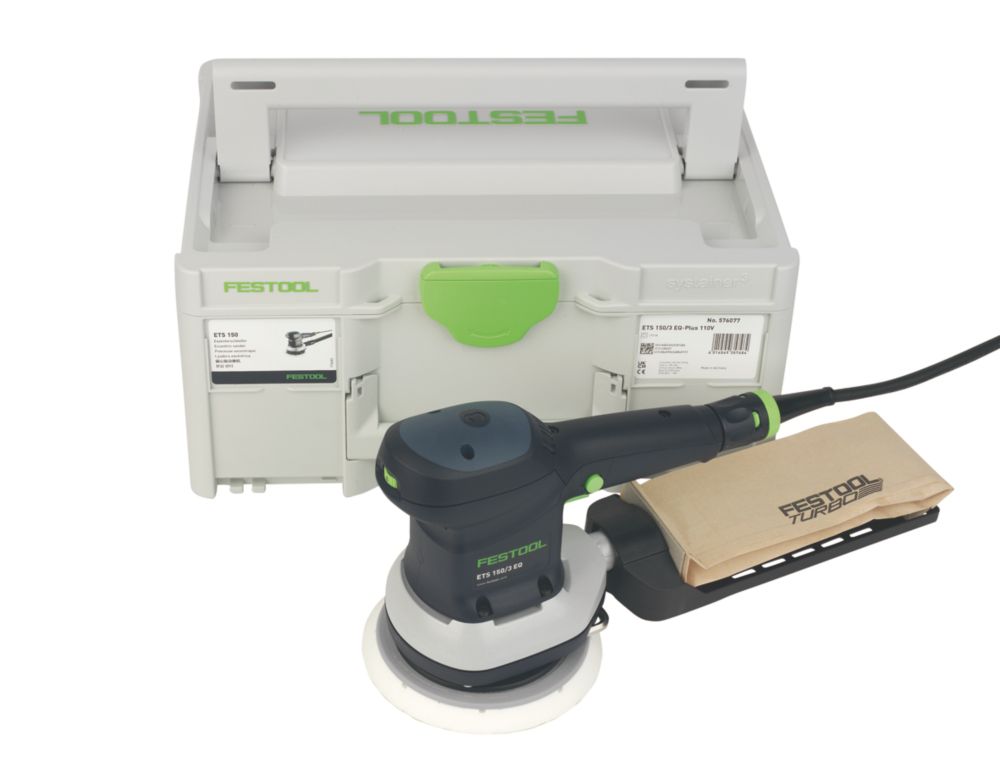 Festool ETS 150/3 EQ-Plus 150mm Electric Orbital Sander 110V - Screwfix
