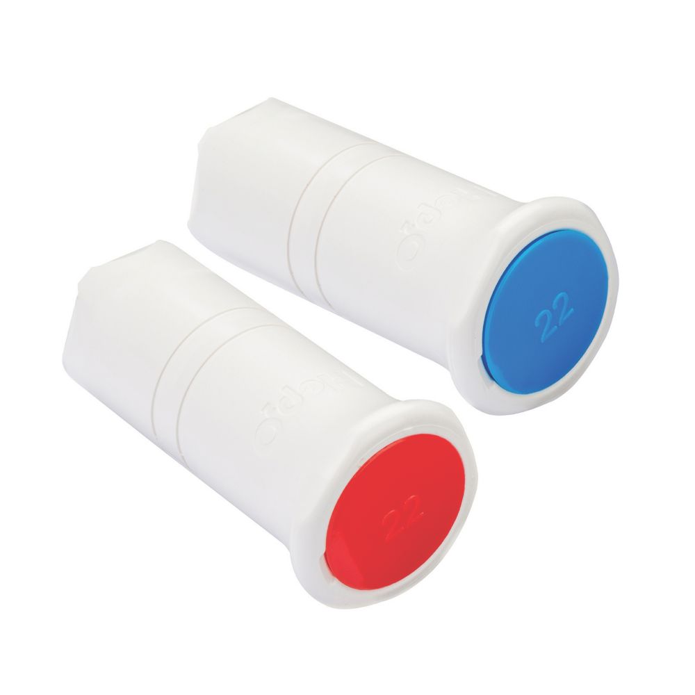 Hep2O Plastic Push-Fit Keyless Blanking Pegs 22mm 2 Pack - Screwfix