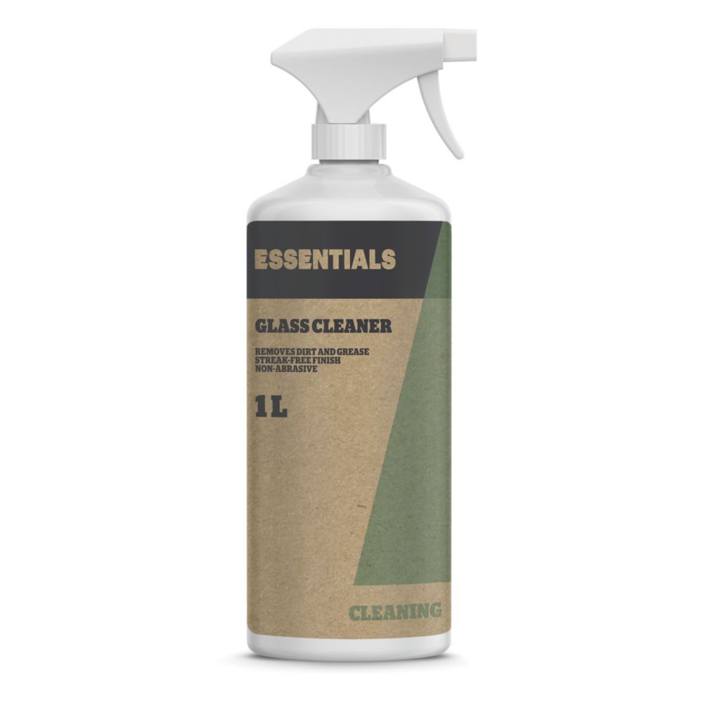 Essentials Streak-Free Glass Cleaner 1Ltr - Screwfix
