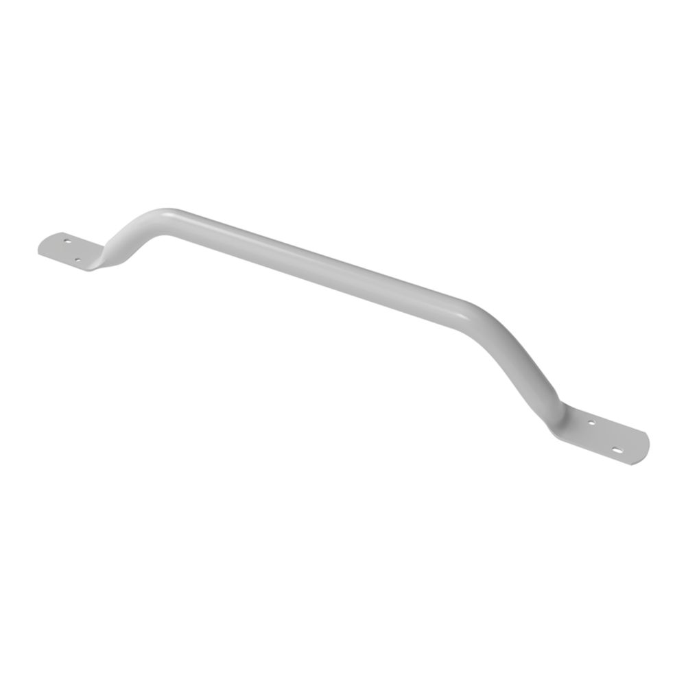 Nymas Straight Household Flat End Steel Grab Rail White 610mm - Screwfix