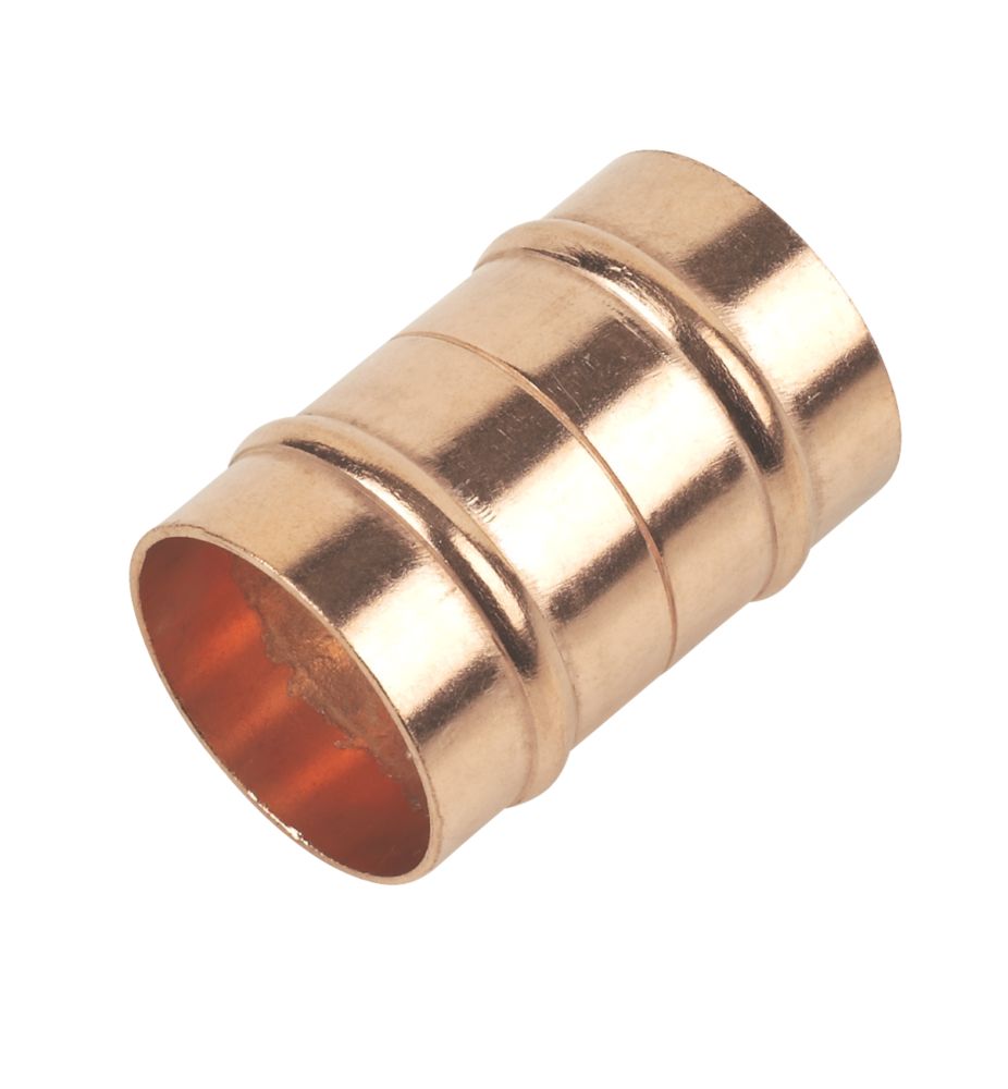 Copper Solder Ring Equal Couplers 28mm 2 Pack - Screwfix